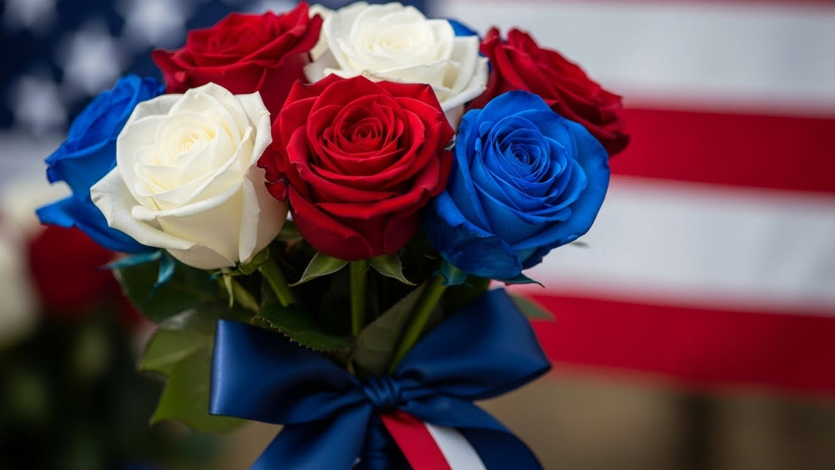 Patriotic Rose Arrangements For Veterans Day – Rosaholics