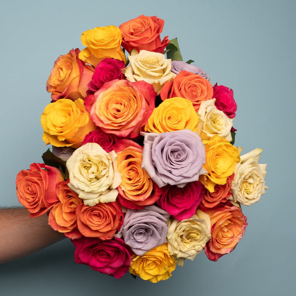 Multicolored Rose Bouquet | BREATHLESS FRESH – Rosaholics
